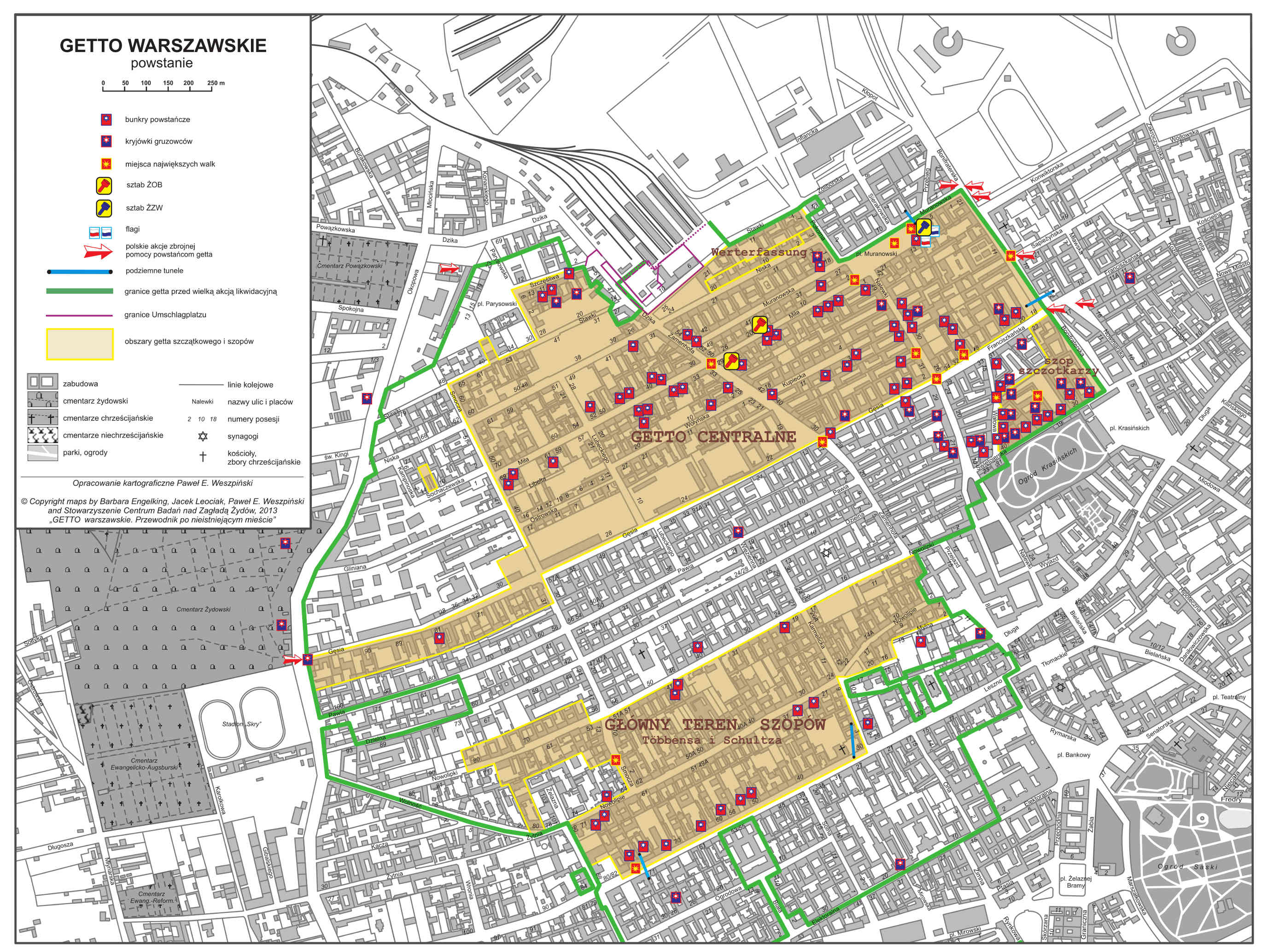 Online Warsaw Ghetto map and database - Atlas of the ghetto - Maps of ...